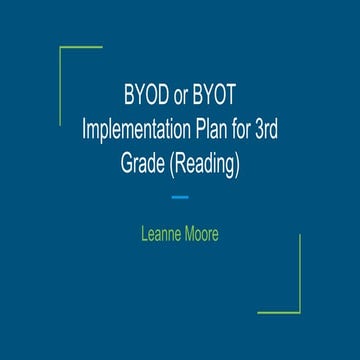 BYOD Implementation Plan | PPTX