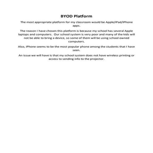 BYOD | DOCX | Smartphones | Consumer Electronics