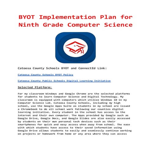 BYOT implementation plan | PDF