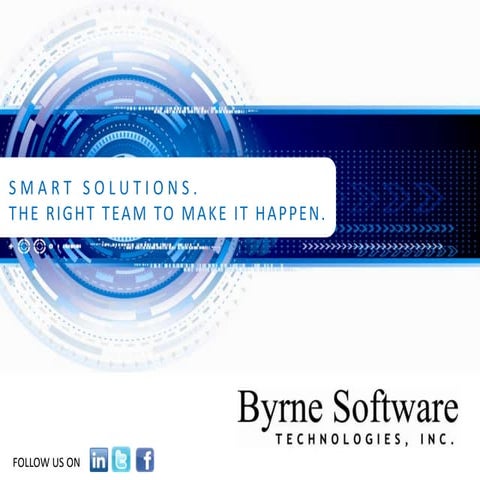 Byrne Software Overview 2012 | PPTX