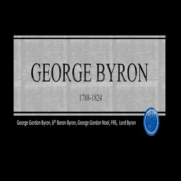 byron.pptx | Poetry | Books and Literature