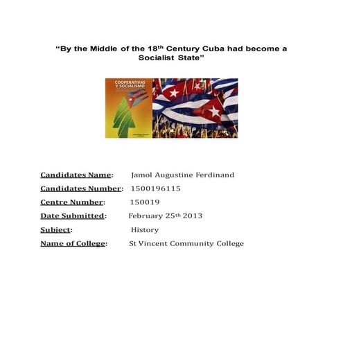CSEC History SBA | DOCX