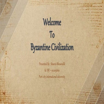 Byzantine civilization presentation | PPTX