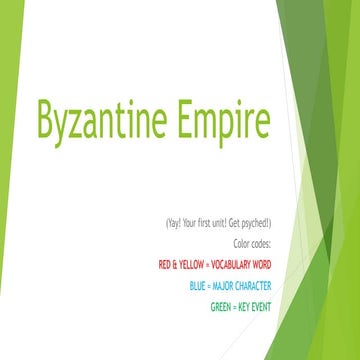 Unit 1: The Byzantine Empire | PPT