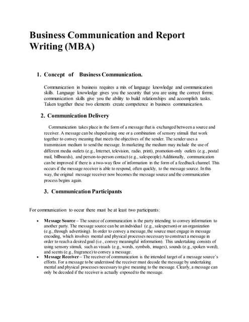 Business Communication Report | PDF