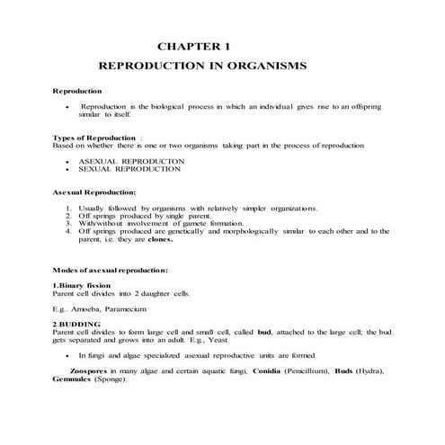 Reproduction and in organisms | DOCX