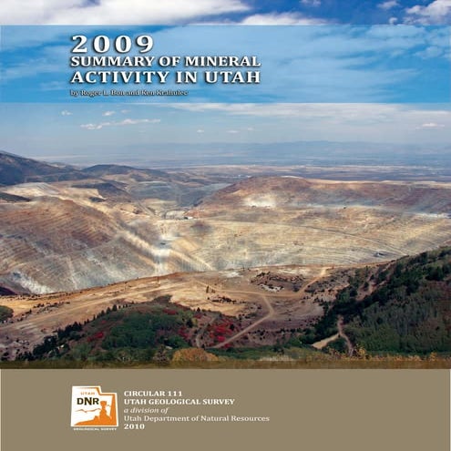 2009 Summary of Mineral Activity in Utah | PDF