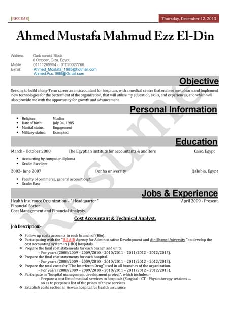 Alaa CV With Certificates | PDF
