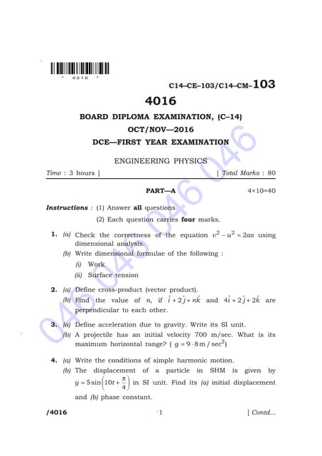 C14 ee-103-engg physics | PDF