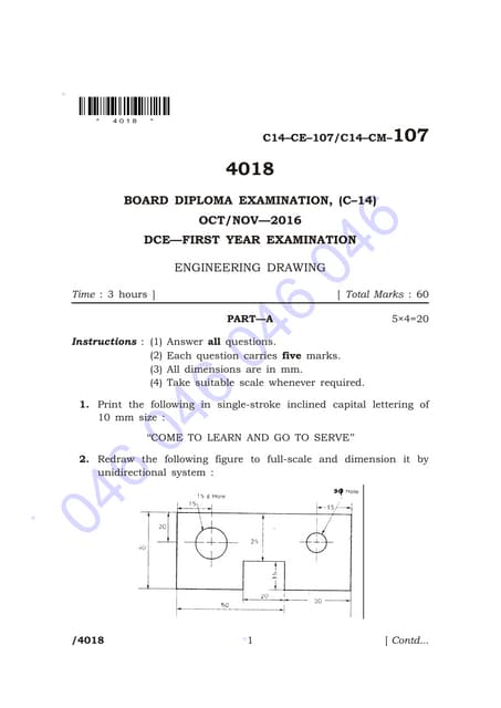 C 14-met-mng-aei-107-engg drawing | PDF