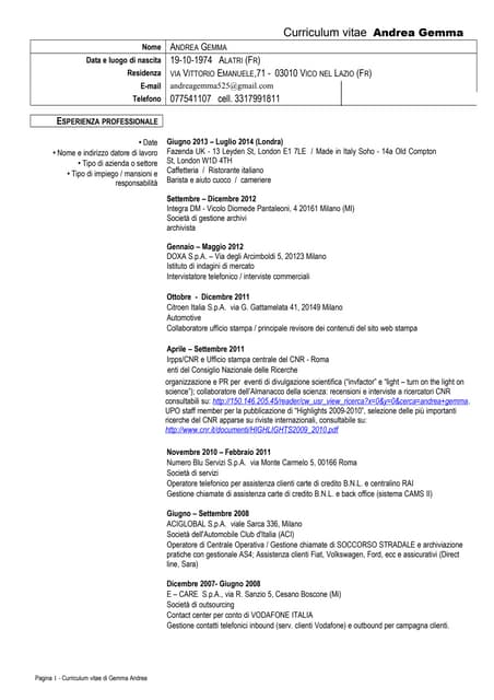 Domenico bova cv | PDF