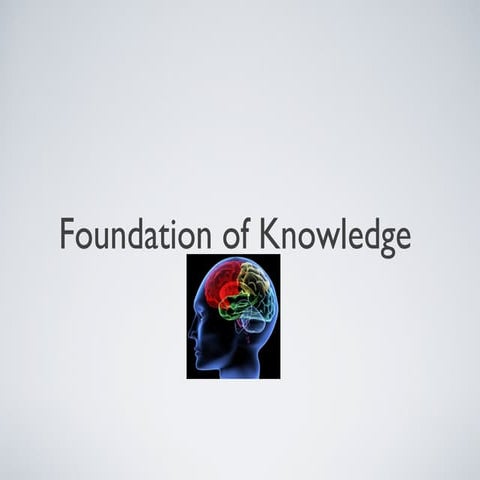 Foundations of Knowledge | PPT