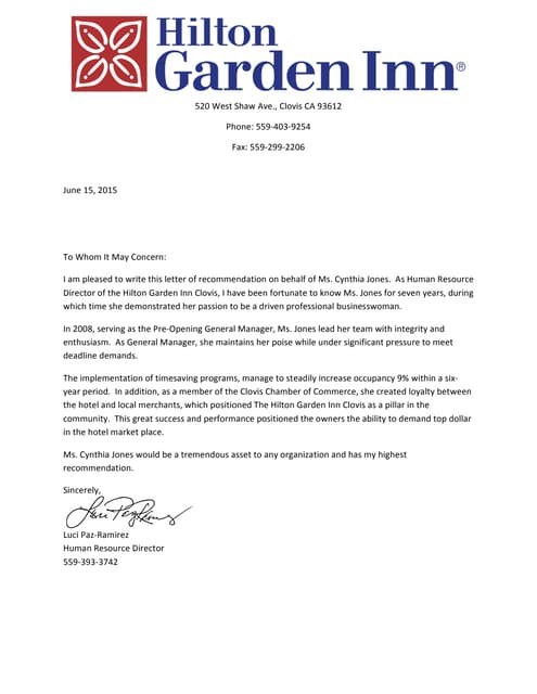 Recommendation Letter - Maria Victoria Castelli | PDF