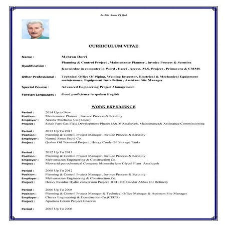 Shaun Rowley C.V | DOC