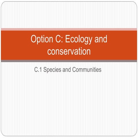 C.1 species and communities | PPT
