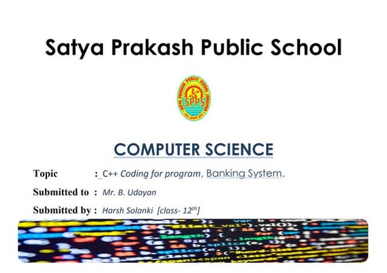 Bank Management System | PPT | Computer Software and Applications ...