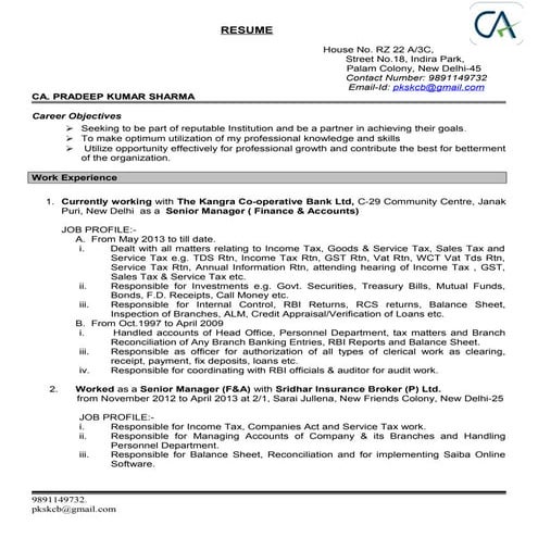 CA. Pradeep Kumar Sharma | DOC