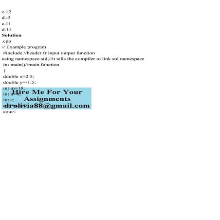 c.12d.-3c.11d.11Solution.cpp Example program #include .pdf