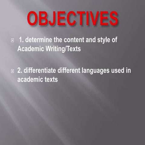 languages used in academic text---content and style of academic writing ...