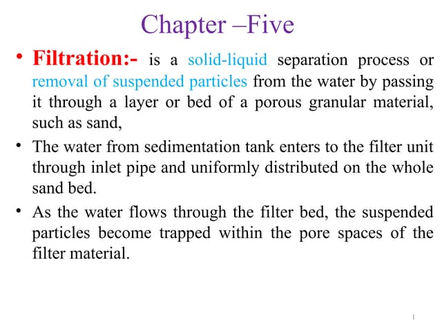 Filtration in water treatment | PDF