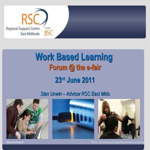 Best practice in work based learning - charnwood | PPT