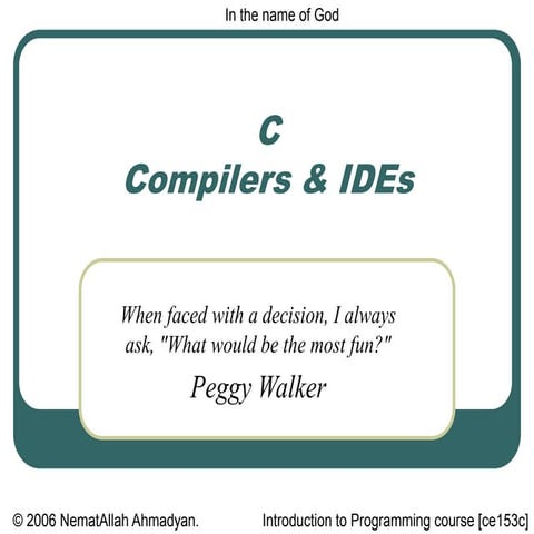 C compiler-ide | PPT