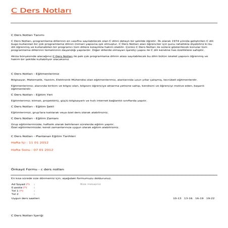 C ders-notlari | PDF