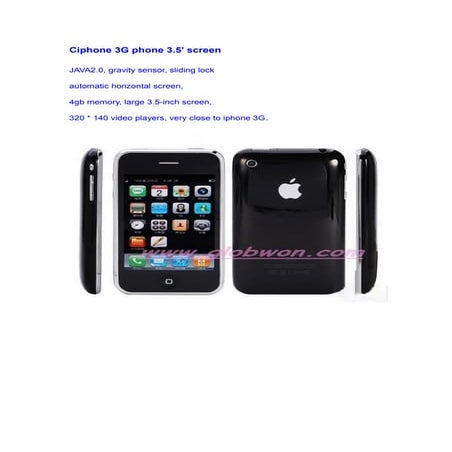 Ciphone 3G Phone 3.5 Screen | DOC | Smartphones | Consumer Electronics