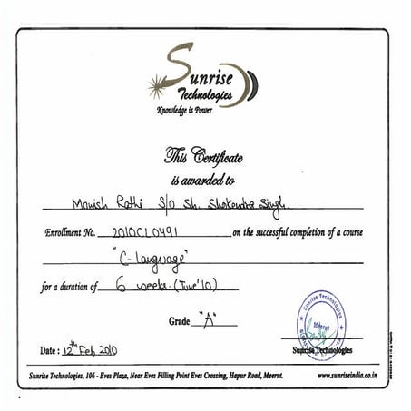 C language certificate | PPT