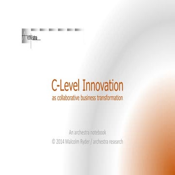 C-level Innovation as Collaborative Business Transformation | PPT
