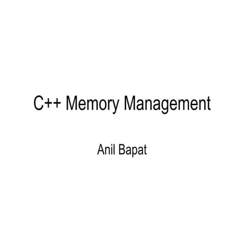C Memory Management Ppt 7744