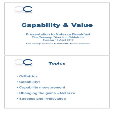 C metrics capability-and_value | PDF