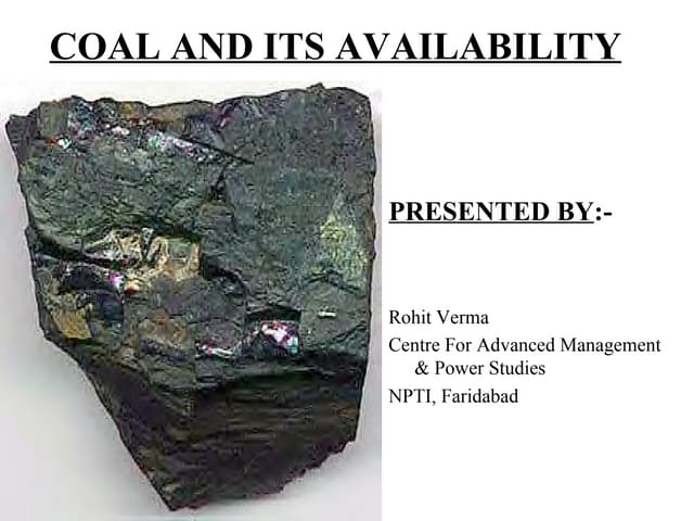 Types of coal, ranking of coal and their properties.pptx