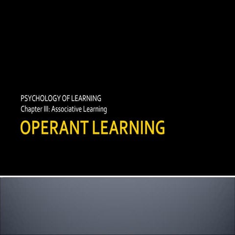 C. operant learning | PPT