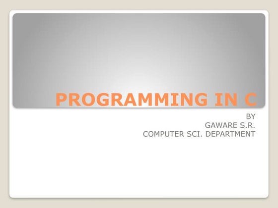C Programming Language Tutorial for beginners - JavaTpoint | PPTX | Programming Languages ...
