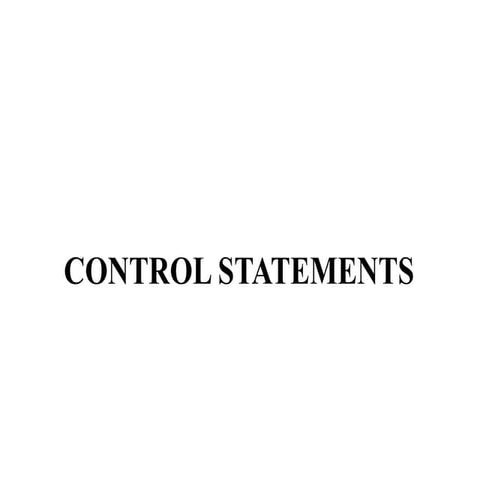 C Programming Control Statementspptx 6501