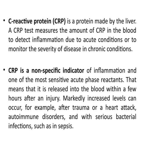 Topic : Immunological Test [ C-Reactive Protein (CRP) ] | PPTX