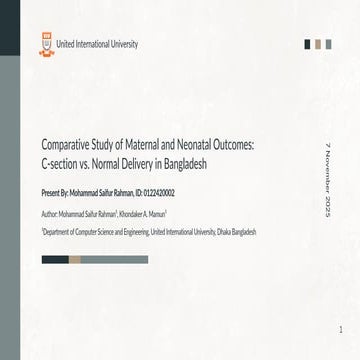 Comparative Study of Maternal and Neonatal Outcomes_ C-section vs ...