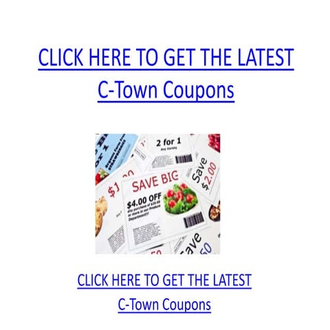 C-Town Coupons - Printable C-Town Coupons | PPTX