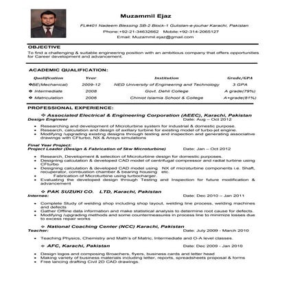 C.V muzammil ejaz | PDF