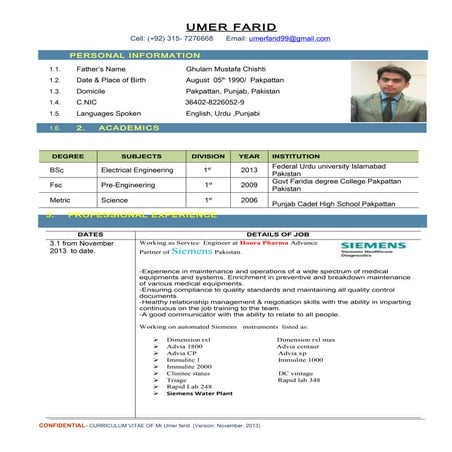 Umer CV - - Copy | PDF