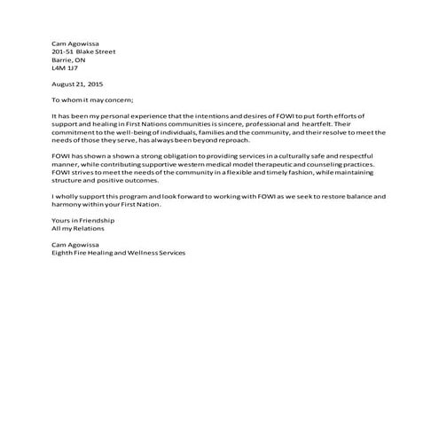 reference letter CA | DOCX