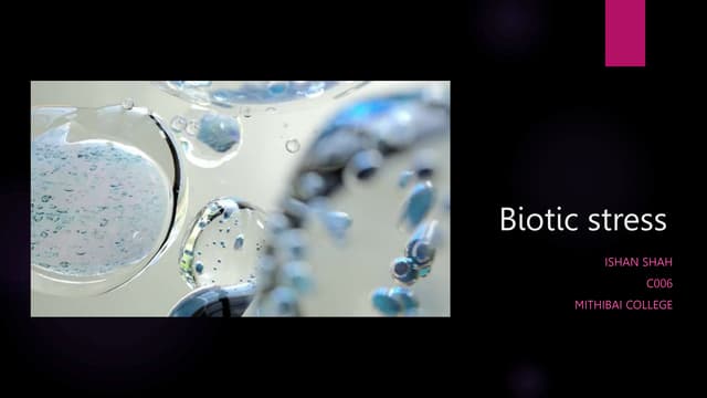 Stress in plants | PPT