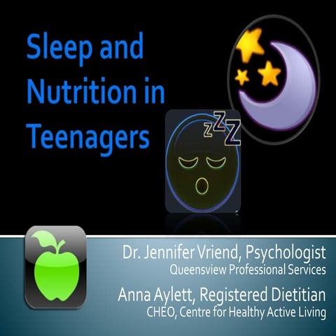 Sleep and Nutrition May 2016 | PPTX