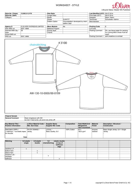 Tech pack eo17955 md | PDF