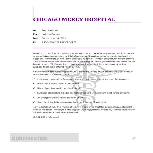 2.5 Medical Memo | DOCX