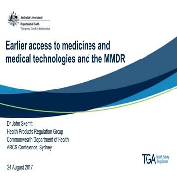 Presentation: Earlier access to medicines and medical technologies and ...