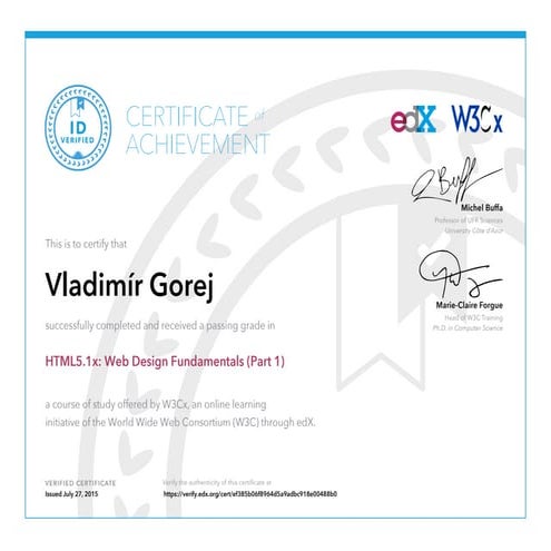 HTML5-Certificate | PPT