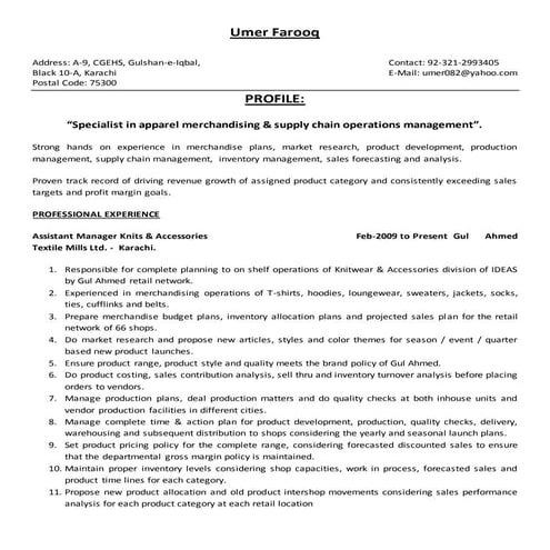 Umer Farooq Resume | DOCX