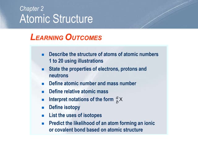 Atomic Structure | PPT | Chemistry | Science